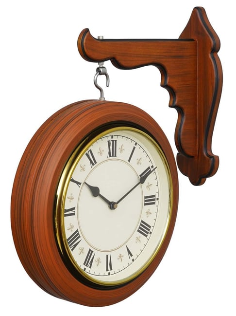 Buy CHRONIKLE Brown Wood Analog Hanging Wall Clock at Best Price @ Tata ...