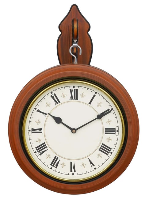Buy CHRONIKLE Brown Wood Analog Hanging Wall Clock at Best Price @ Tata ...