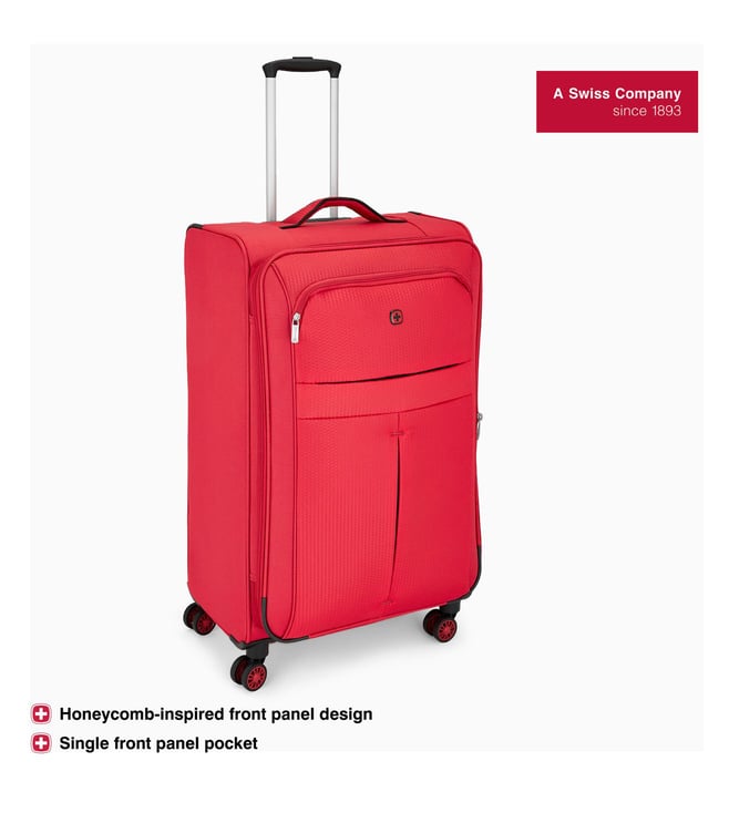 Buy Wenger Red Fiero-Pro Textured Large Checked Luggage Online @ Tata ...