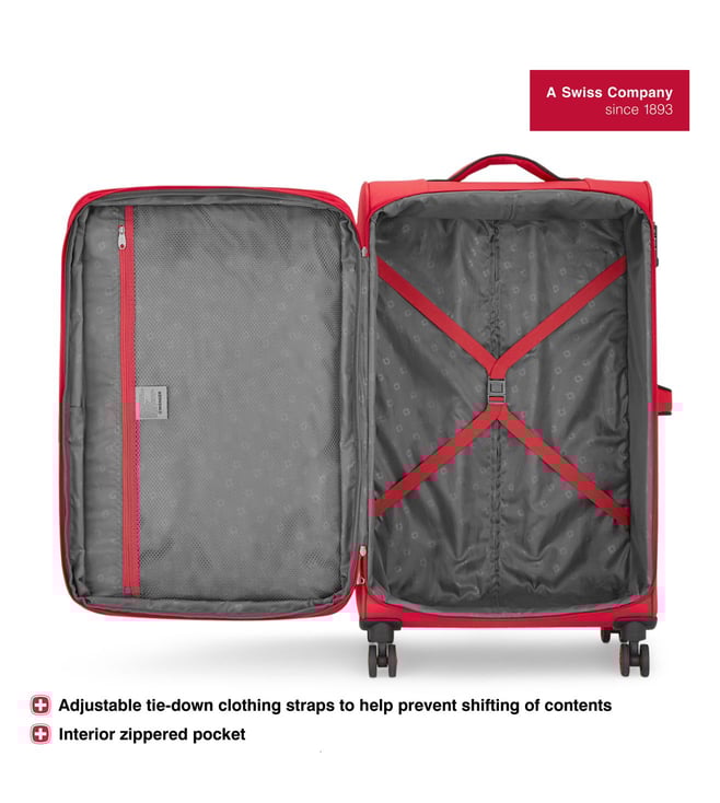 Buy Wenger Red Fiero-Pro Textured Large Checked Luggage Online @ Tata ...