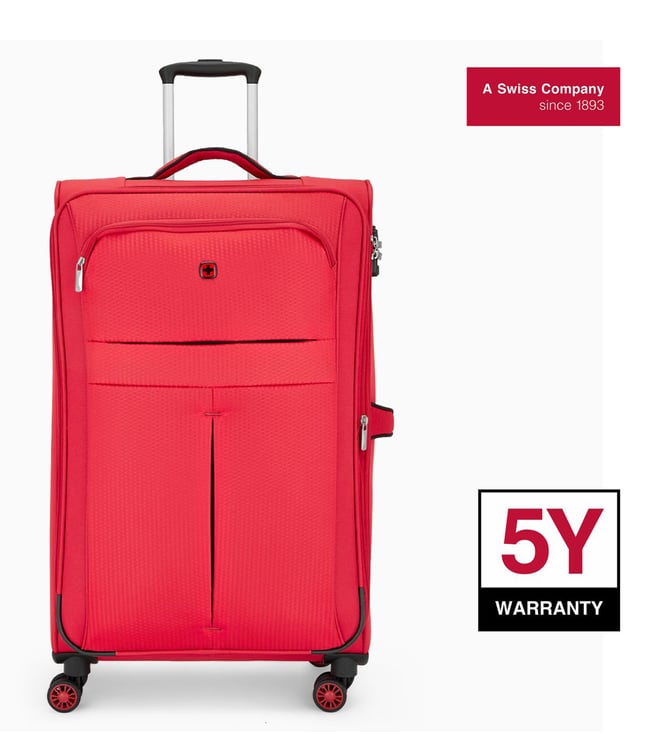 Buy Wenger Red Fiero-Pro Textured Large Checked Luggage Online @ Tata ...
