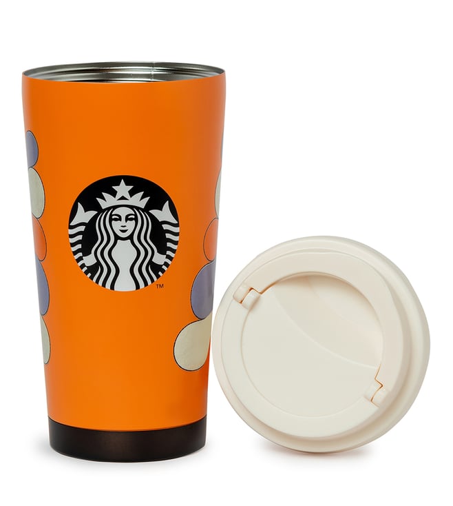 Starbucks Orange Stainless Steel Wave Tumbler - 473 ml