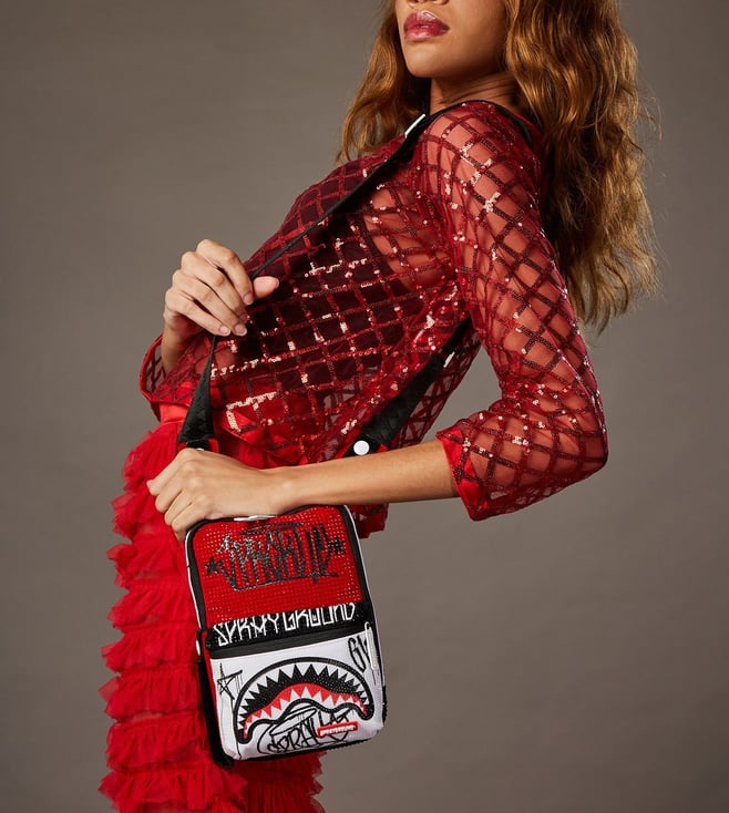 Sprayground Multicolor Limited Edition Vandal Trinity Medium Cross Body Bag