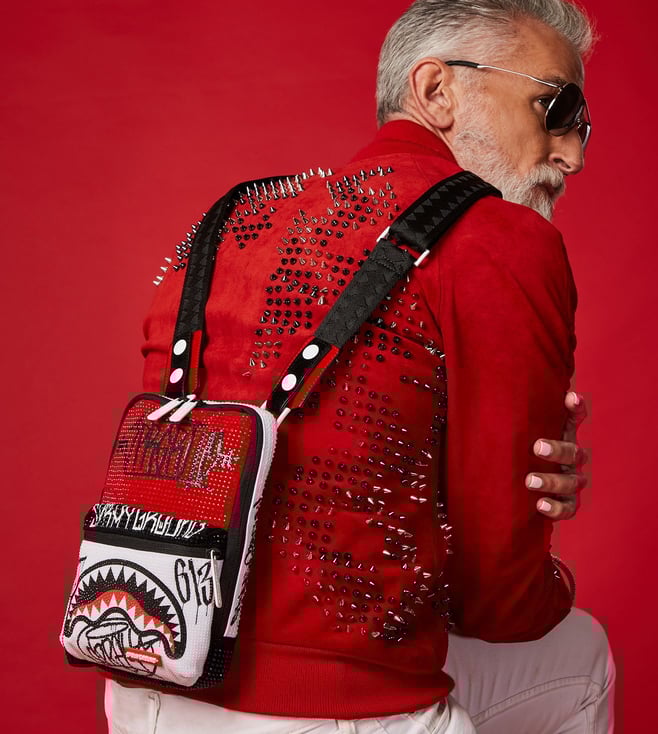 Sprayground Multicolor Limited Edition Vandal Trinity Medium Cross Body Bag