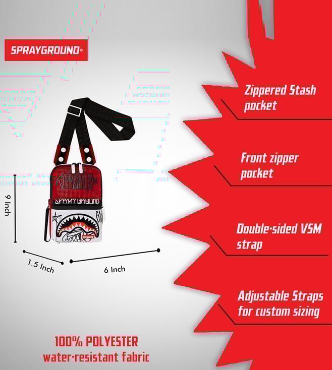 Sprayground Multicolor Limited Edition Vandal Trinity Medium Cross Body Bag