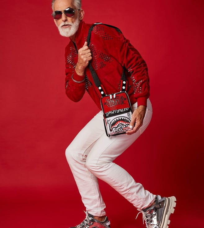 Sprayground Multicolor Limited Edition Vandal Trinity Medium Cross Body Bag