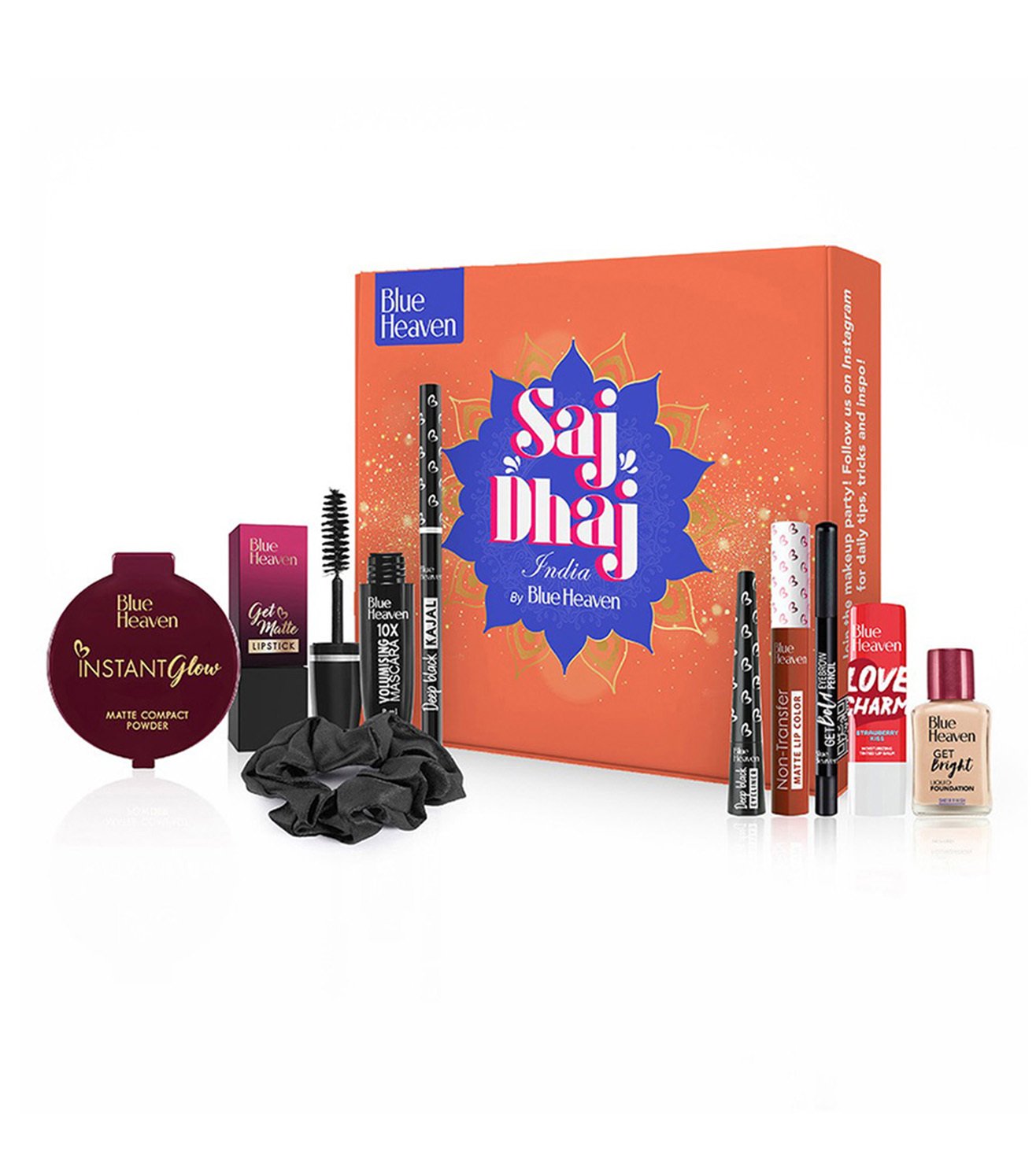 Buy Blue Heaven Saj Dhaj India Makeup Kit Vanilla Fair Tone Pack of 10 Online On Tata CLiQ Palette