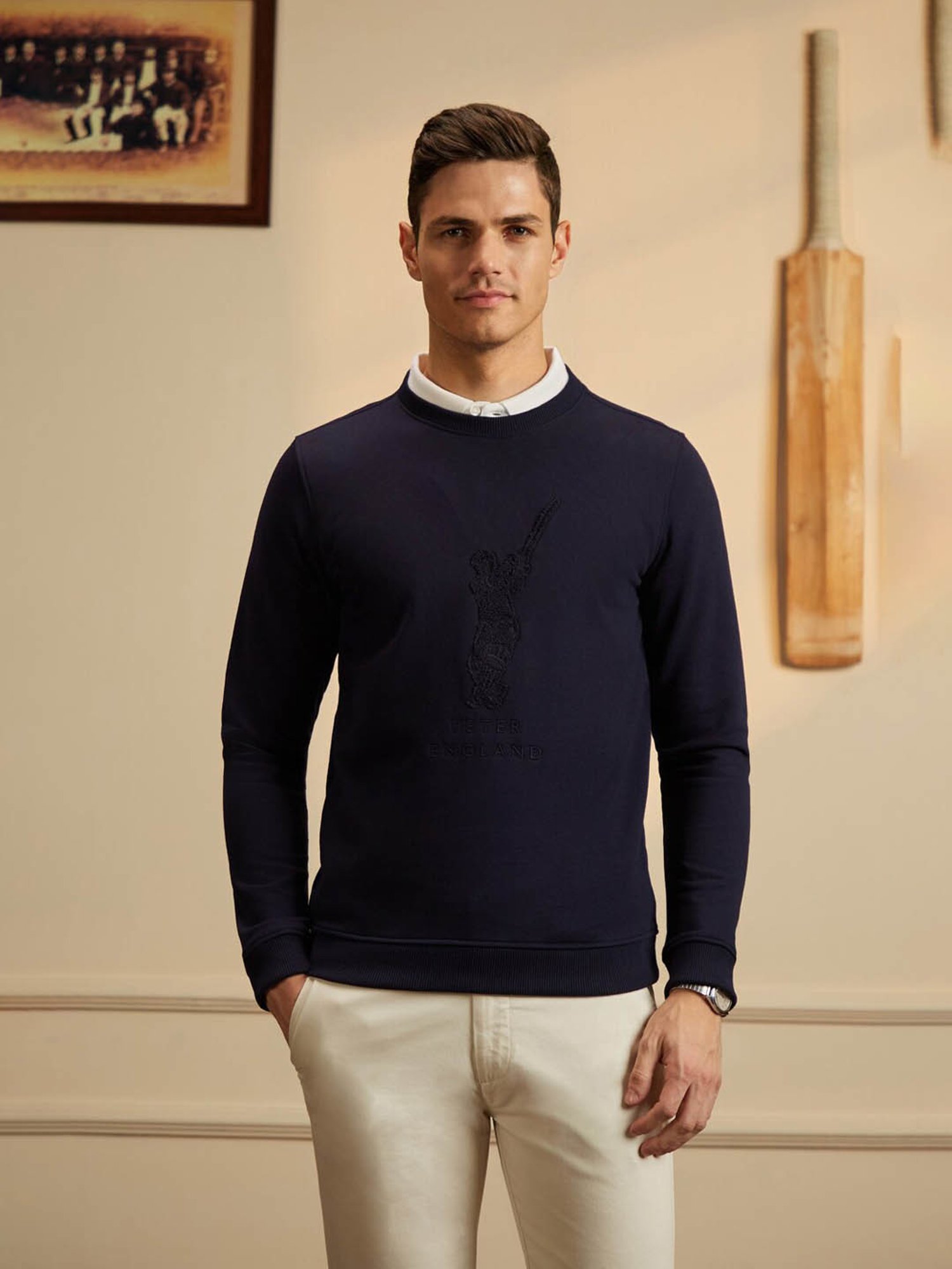 Buy Peter England Casuals Navy Regular Fit Sweater for Mens Online Tata CLiQ