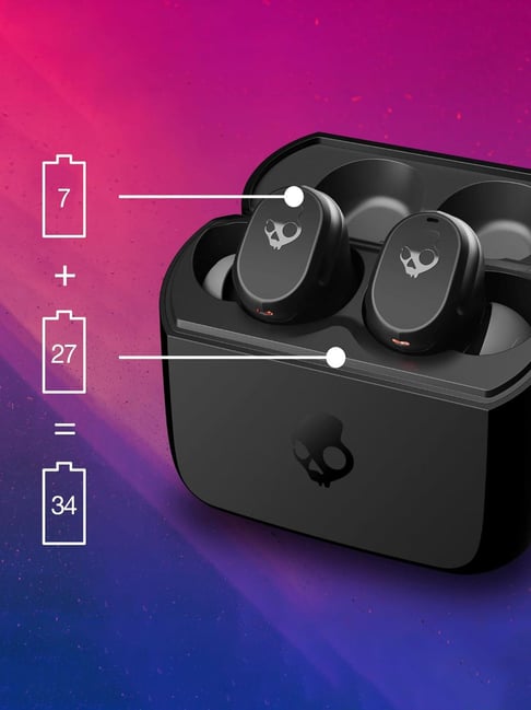 Skullcandy Mod in-Ear Bluetooth Earbuds with 34 Hr Battery (Black, True ...