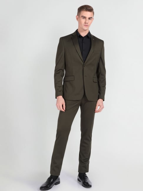 Arrow Suits for Men in Moss Green