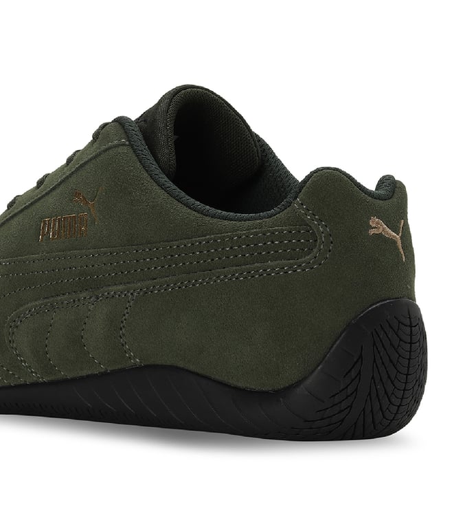 PUMA Men's Speedcat Shield SD Driving Green Logo Sneakers