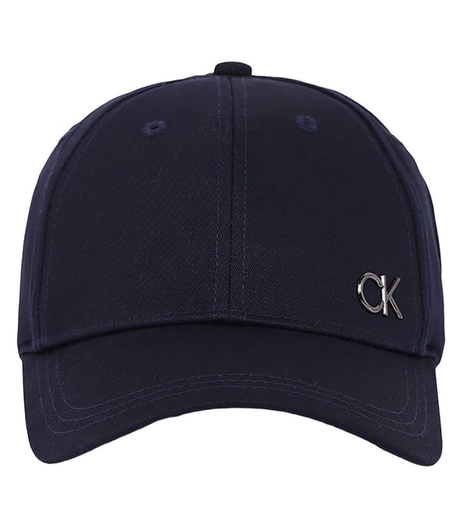 Calvin Klein Navy Bombed Metal Baseball Cap