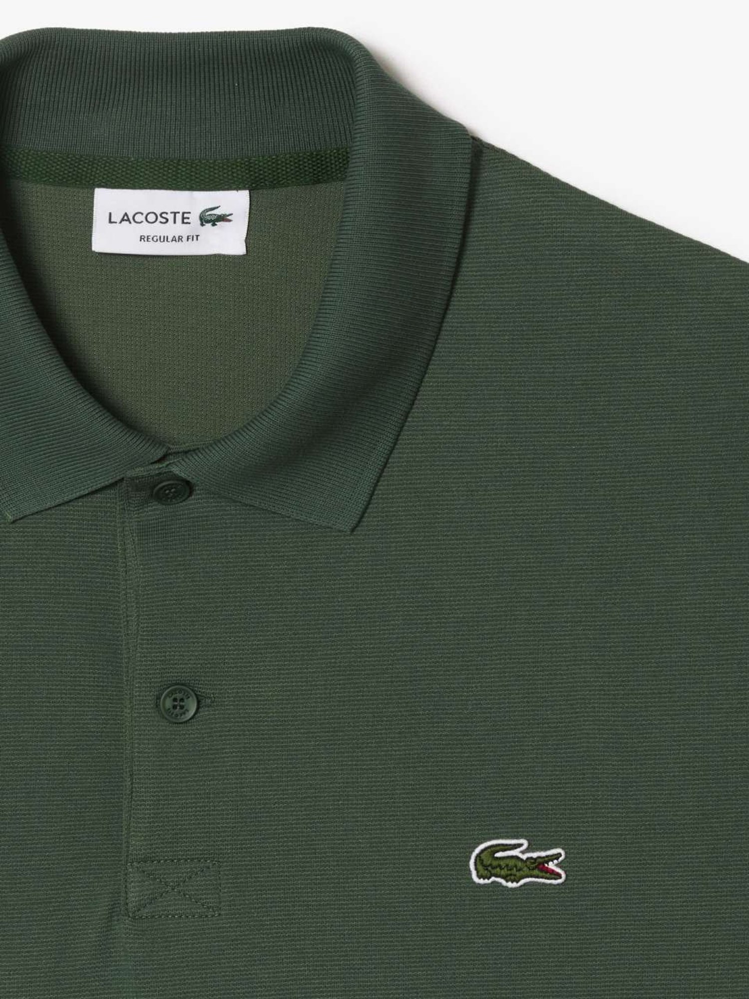 Lacoste Green Cotton Regular Fit Polo T Shirt