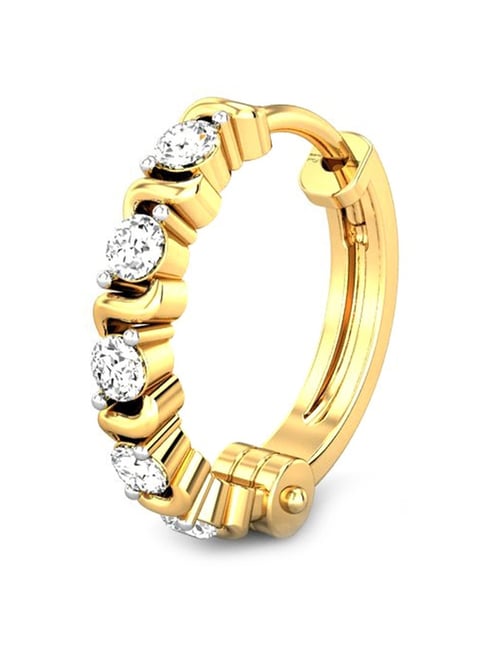 Buy Candere by Kalyan Jewellers 18k Yellow Gold and Diamond Nosepin Online At Best Price Tata CLiQ