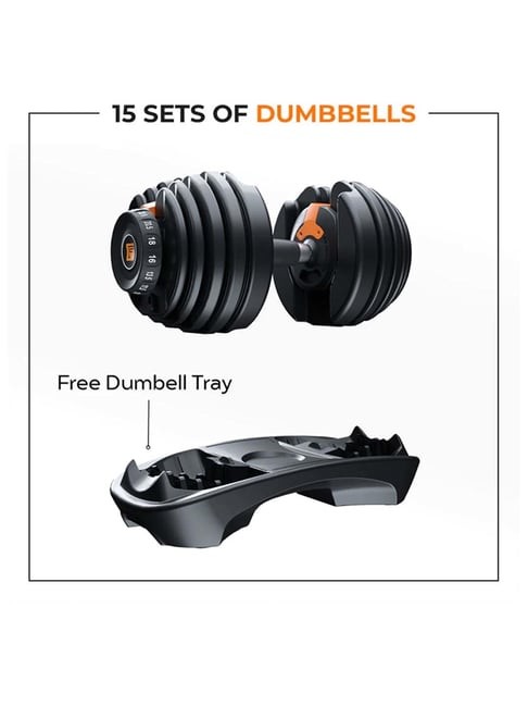 Flexnest Adjustable Iron Dumbbell 5kg to 40kg Home Gym Exercise Set 40Kg Set of 1