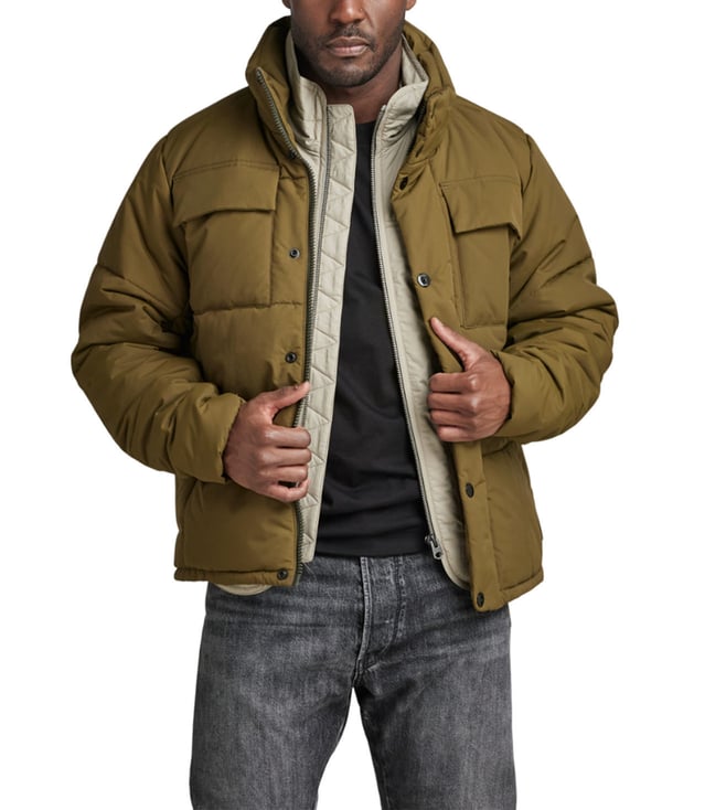 Buy G Star RAW Brown Regular Fit Puffer Jacket for Men Online Tata CLiQ Luxury