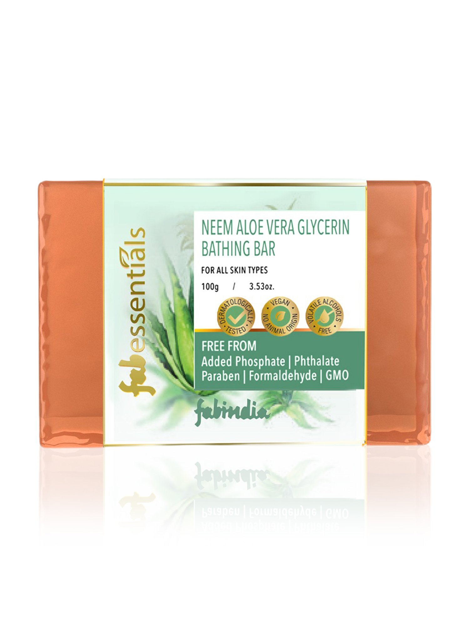Fabessentials Neem Aloe Vera Glycerin Bathing Bar - 100 gm