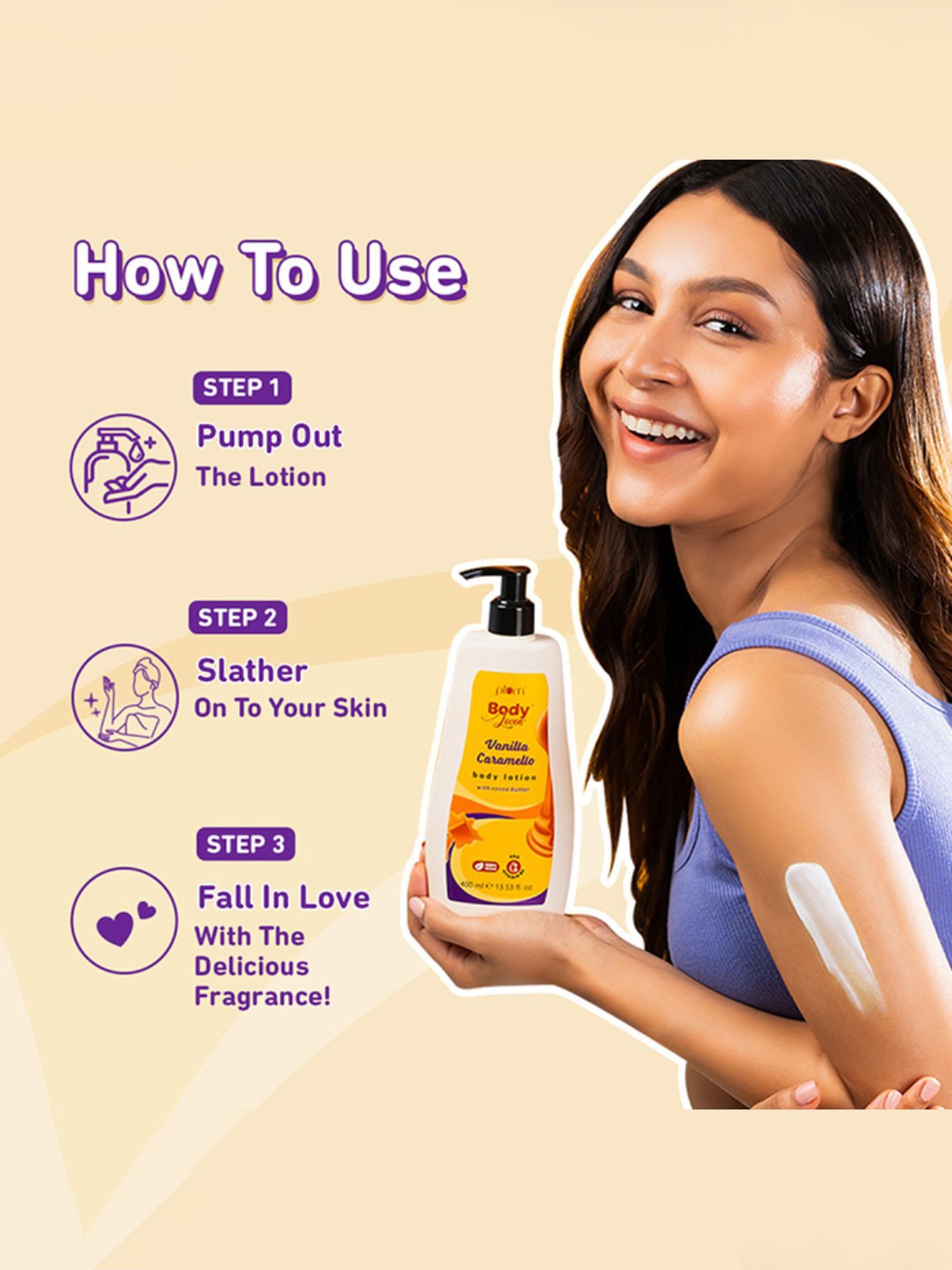 Plum BodyLovin' Vanilla Caramello Body Lotion with Cocoa Butter - 400 ml