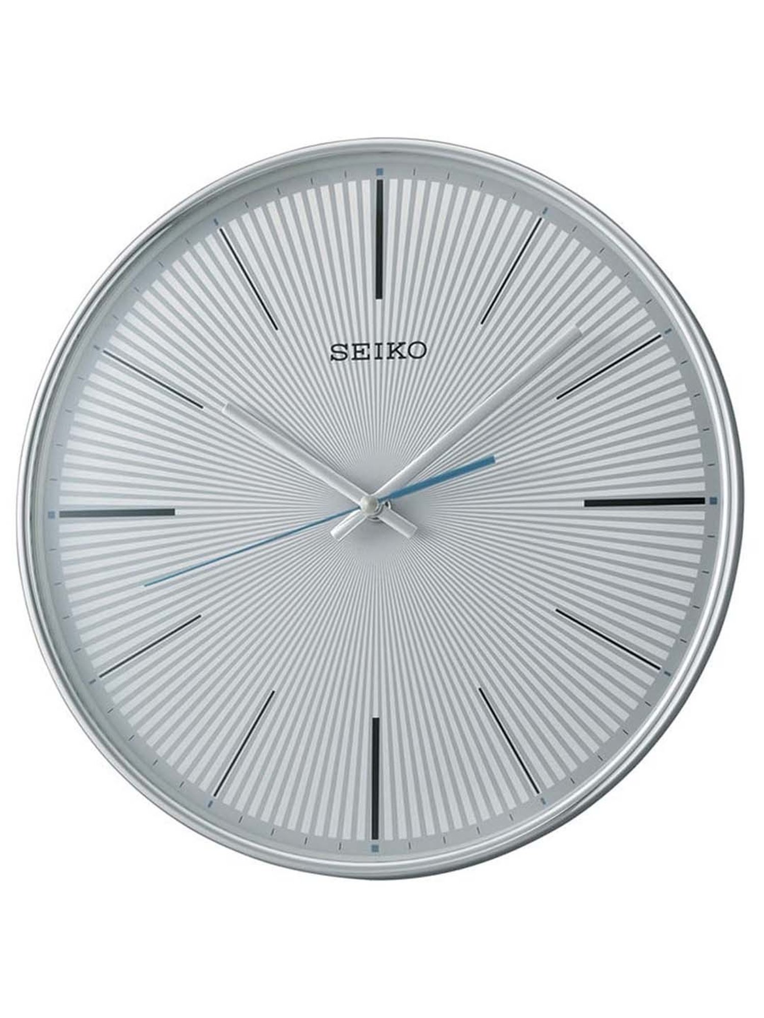 SEIKO Silver Plastic Elegant Round Aluminium Textured Dial Analog Wall ...