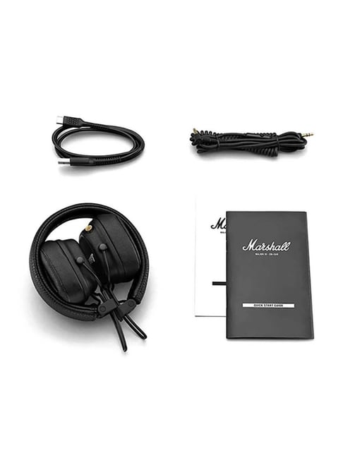 Marshall Major IV Wireless Bluetooth On Ear Headphone with Mic (Black)