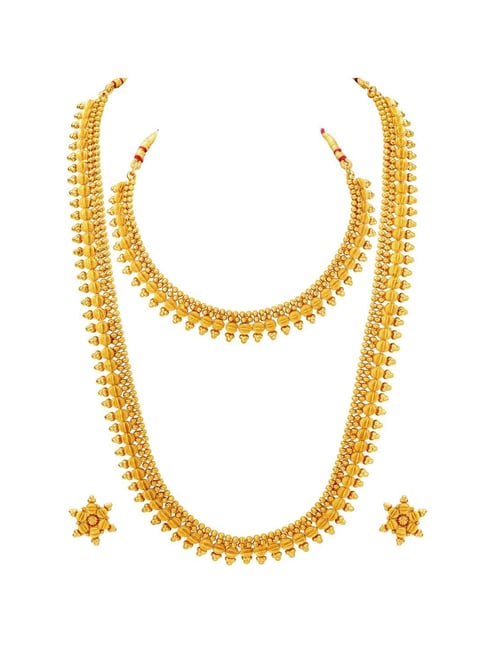 Buy Peora Gold-Plated Maharani Haar Set Online At Best Price @ Tata CLiQ