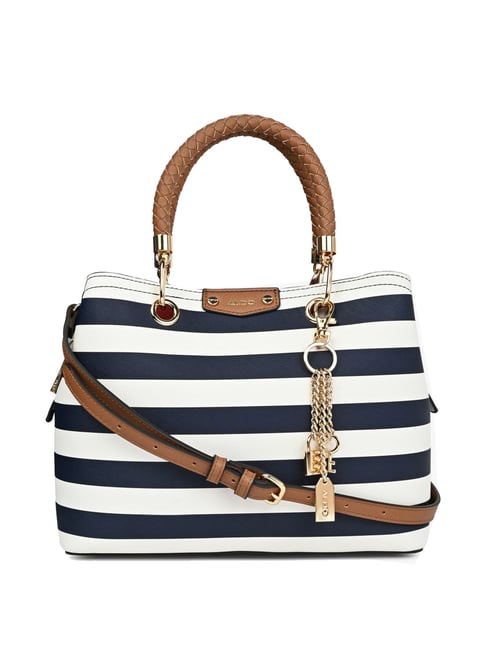 Buy Aldo LOTHYCAN969029 Blue & White Synthetic Striped Handbag Online ...