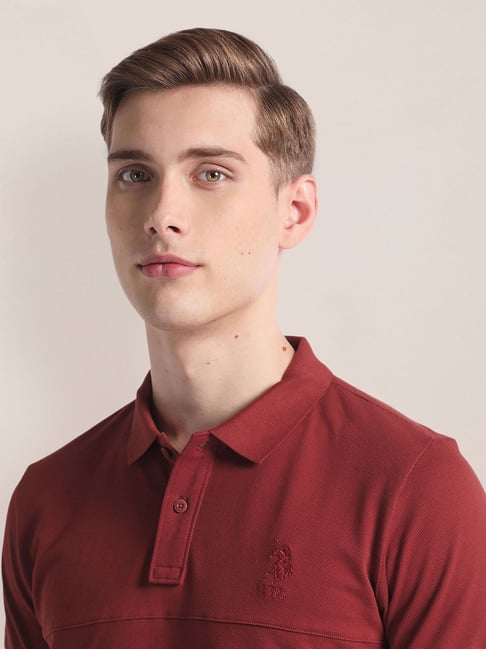 U.S. Polo Assn. T-shirts & Polos for Men in Maroon