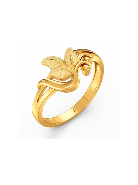 Buy Joyalukkas 22k Leafy Gold Ring for Women Online At Best Price ...