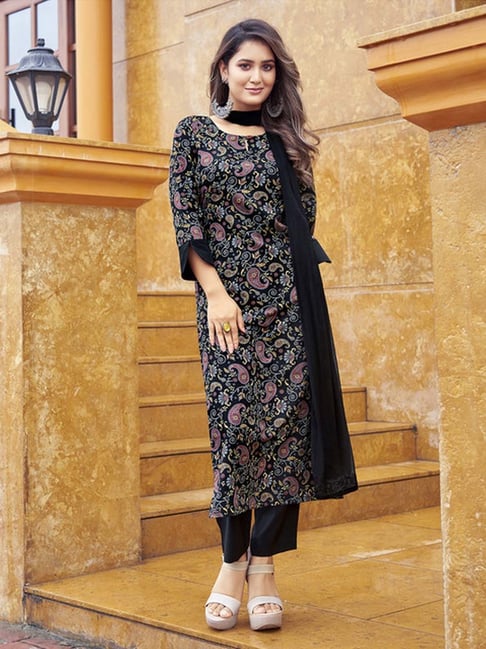 Women's Clothing Skylee Ethnic Wear Black Suits
