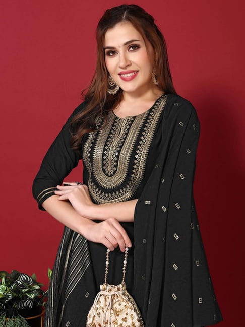 Women's Clothing Black Suits for Ethnic Wear by Skylee