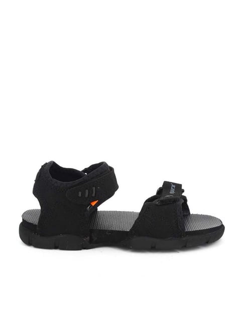 Sparx Black Sandals & Floaters