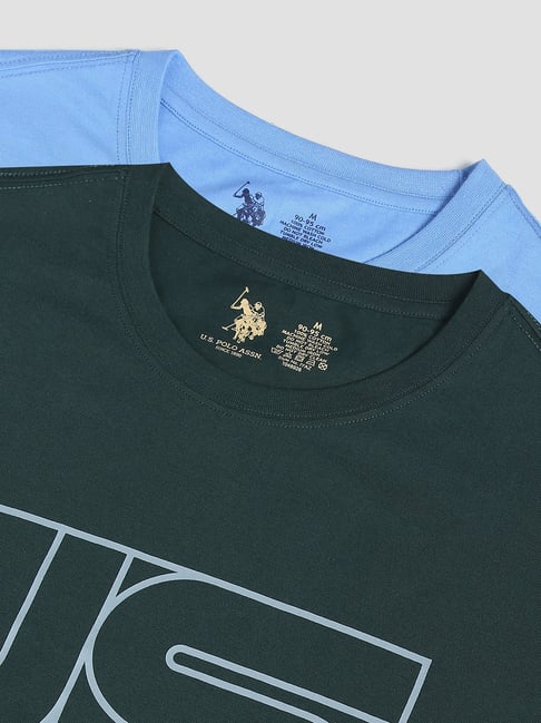 U.S. Polo Assn. T-shirts & Polos for Men in Green & Light Blue