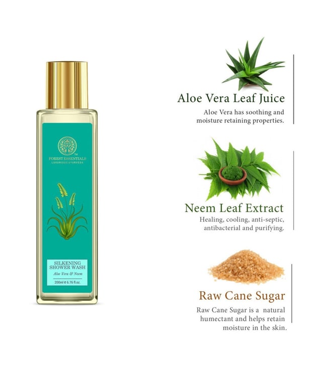 Buy Forest Essentials Aloe Vera & Neem Silkening Shower Wash Online ...