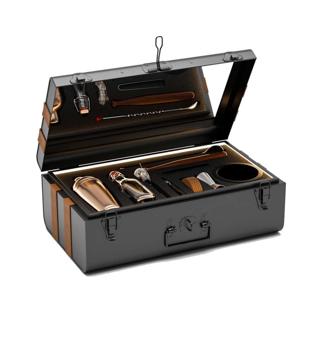 Buy HAUS OF BARS by SpeedX Matt Black Metal Portable Trunk Bar Set ...