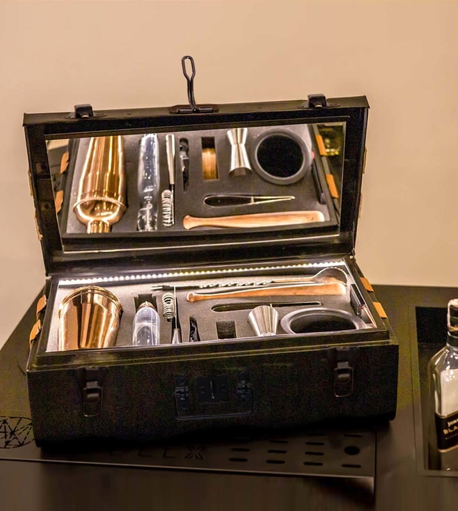 Buy HAUS OF BARS by SpeedX Matt Black Metal Portable Trunk Bar Set ...