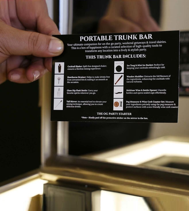 Buy HAUS OF BARS by SpeedX Matt Gold Metal Portable Trunk Bar Set ...