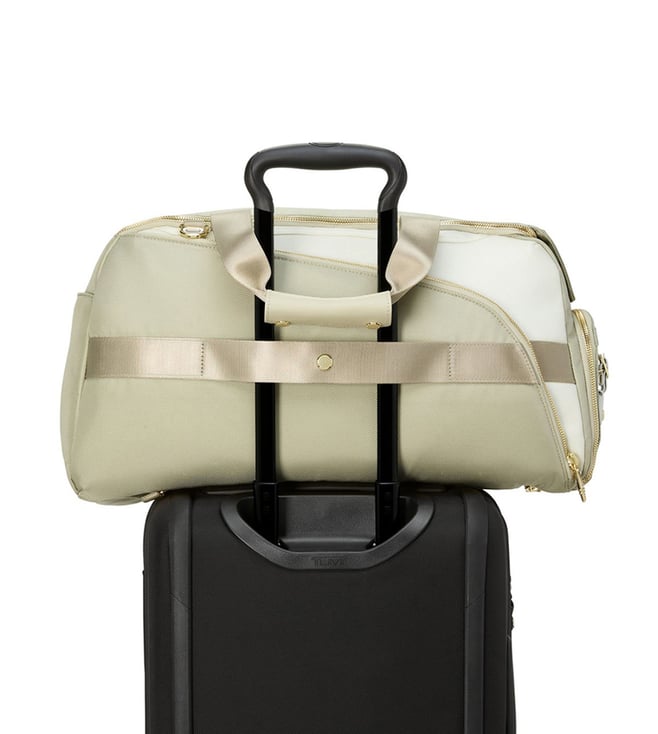 Tumi Beige Alpha Logo Large Golf Duffle Bag