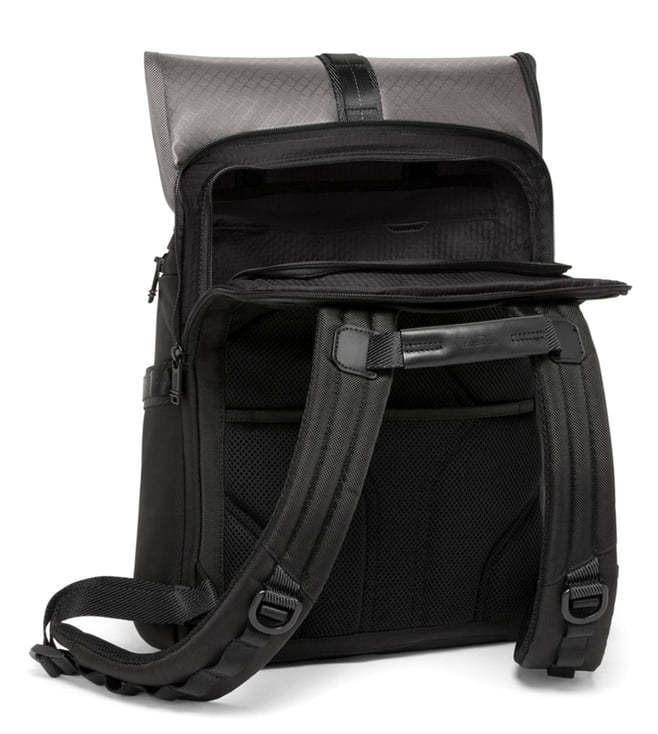 Buy Tumi Charcoal Alpha Bravo Logistics Flap Lid Medium Backpack for ...