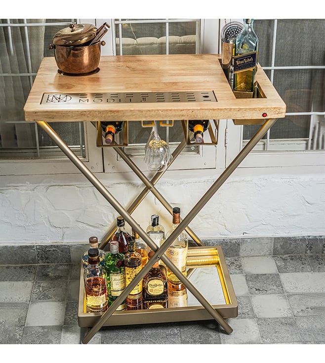 Buy HAUS OF BARS by SpeedX Matte Gold Model J Bar Table Online @ Tata ...