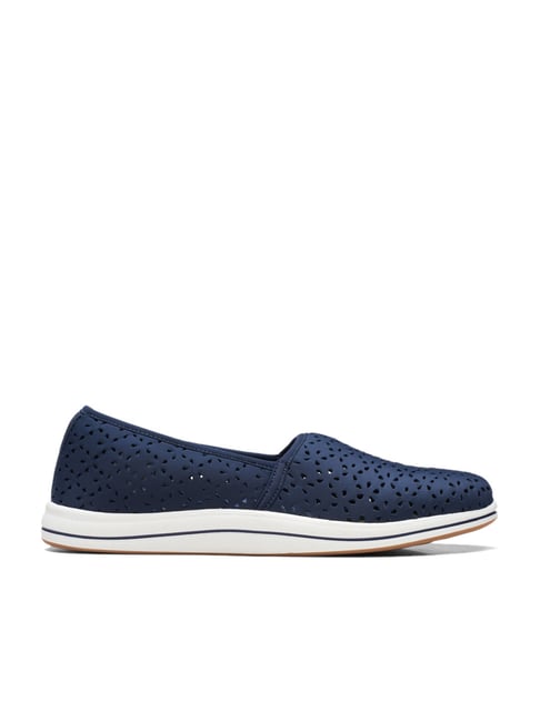 Clarks Women s Brinkley Emily Navy Flat Ballets