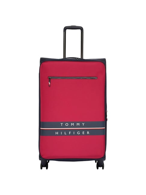 TOMMY HILFIGER Lewiston Red Navy 8 Wheels Large Soft Cabin Trolley Bag