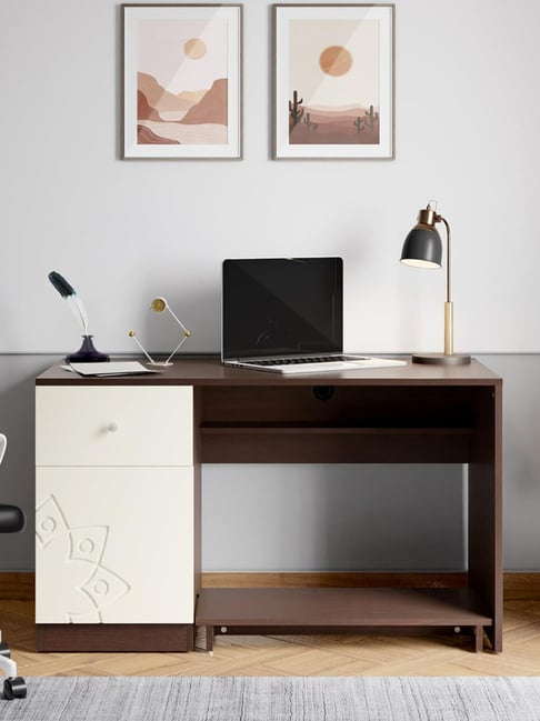 Godrej Interio Pavo Brown Engineered Wood Work Desk