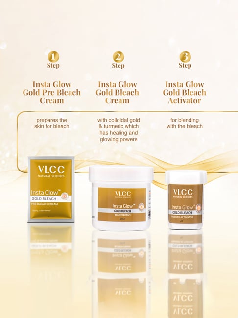 VLCC Insta Glow Gold Bleach - Pack of 3