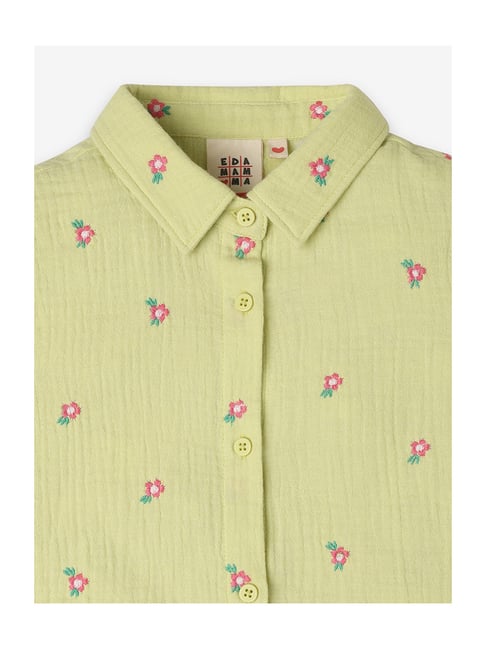 Ed-a-Mamma Girls Clothing Green Combo Sets with Cotton Material and ...