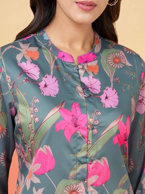 Women's Clothing Rangmanch by Pantaloons Ethnic Wear Grey Suits with ...