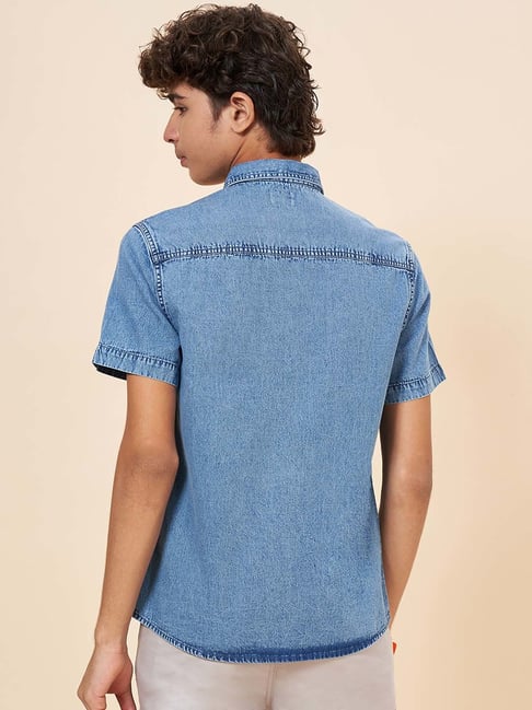 Coolsters by Pantaloons Stone Blue Shirts for kids