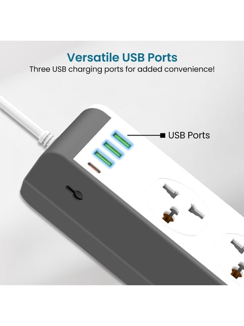 Buy Portronics Power Plate 14 Extension Board (White) Online At Best ...