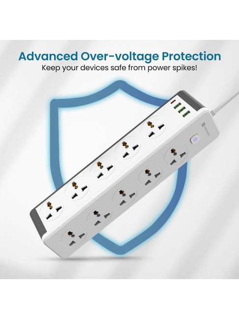 Buy Portronics Power Plate 14 Extension Board (White) Online At Best ...