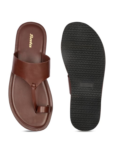 Bata Men Brown Sandals & Floaters