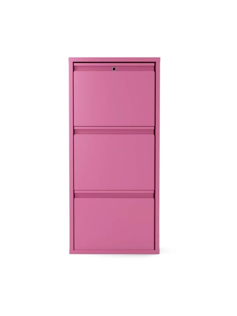Buy Godrej Interio Step in L Textured Purple Alloy Steel Shoe Cabinet ...